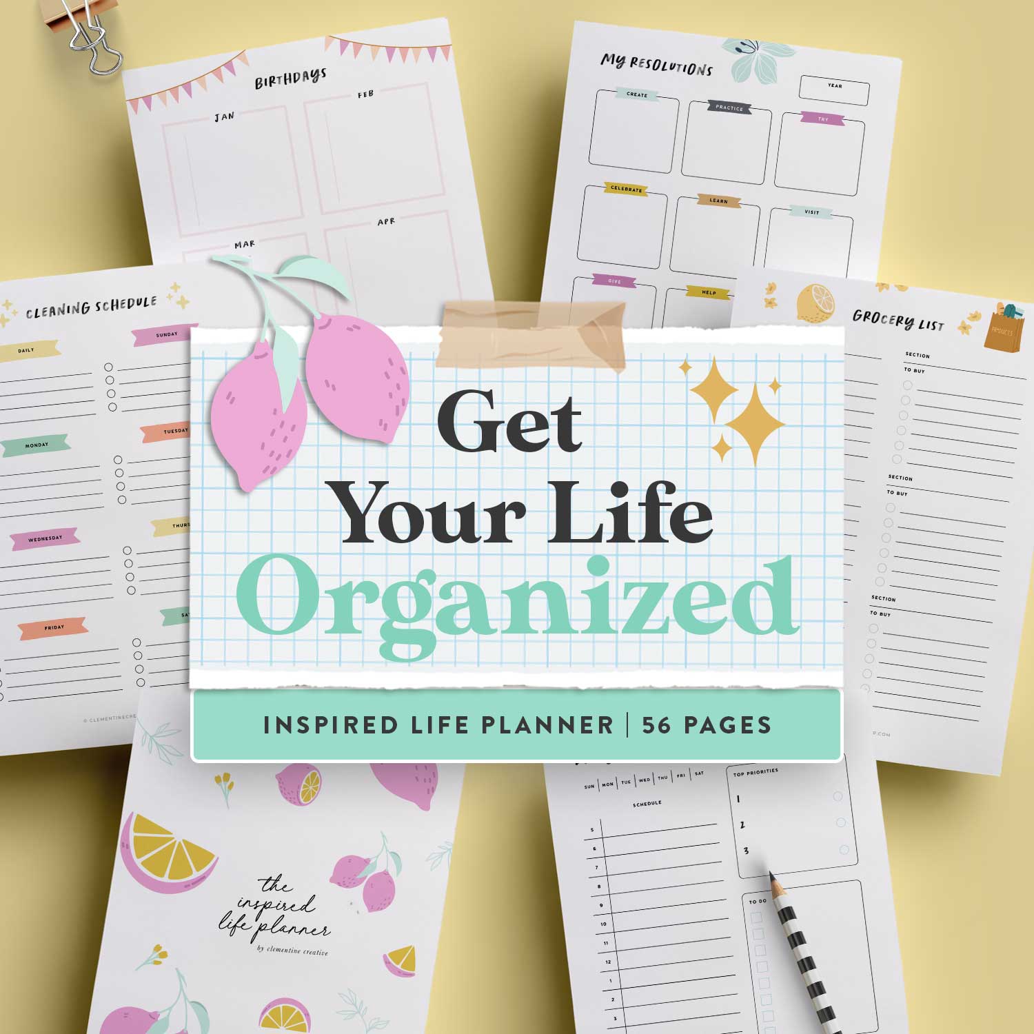 Printable Binder | Undated Planners to Download Instantly – Clementine ...